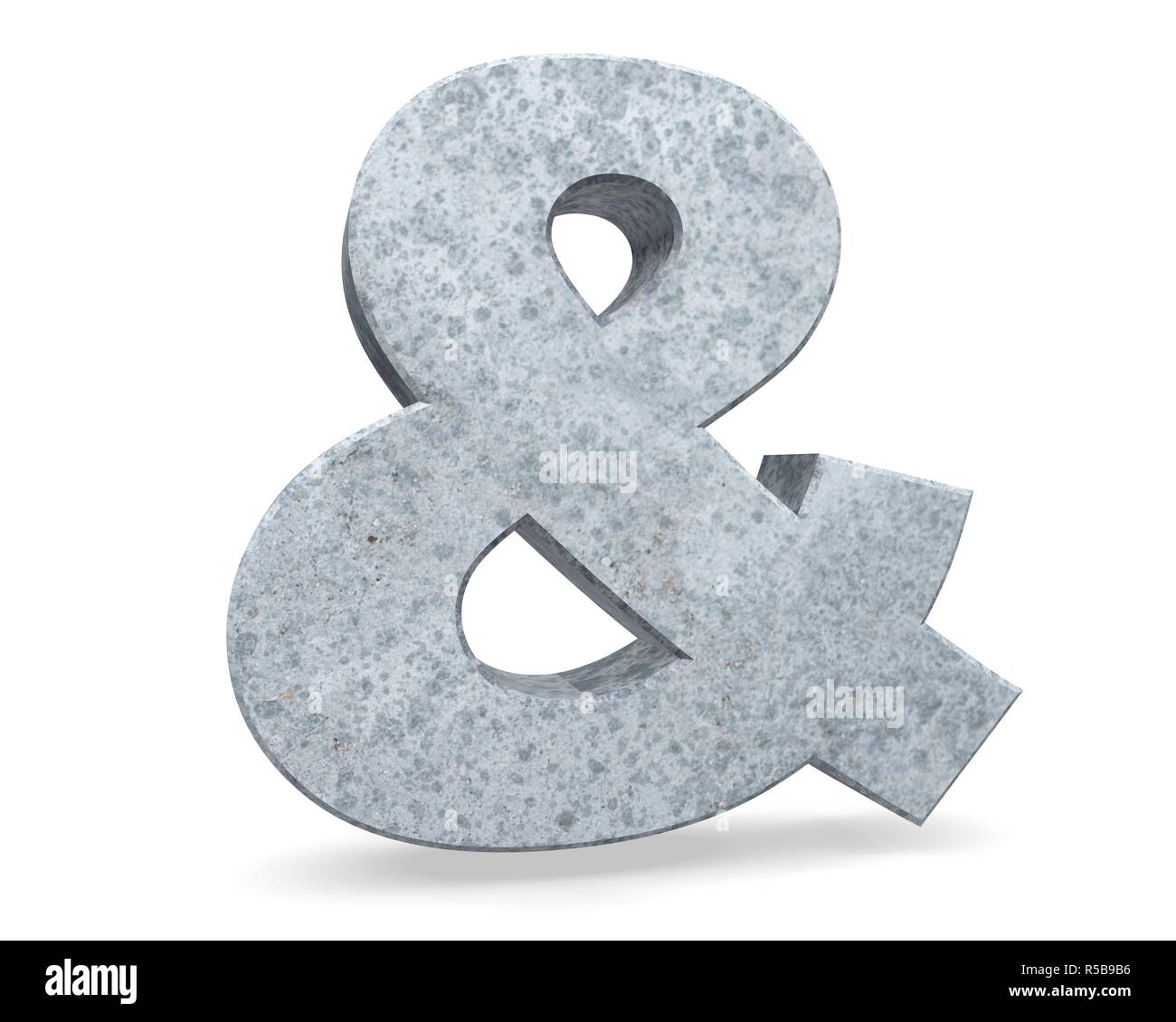 Concrete symbol - ampersand. 3D render Illustration Stock Photo - Alamy