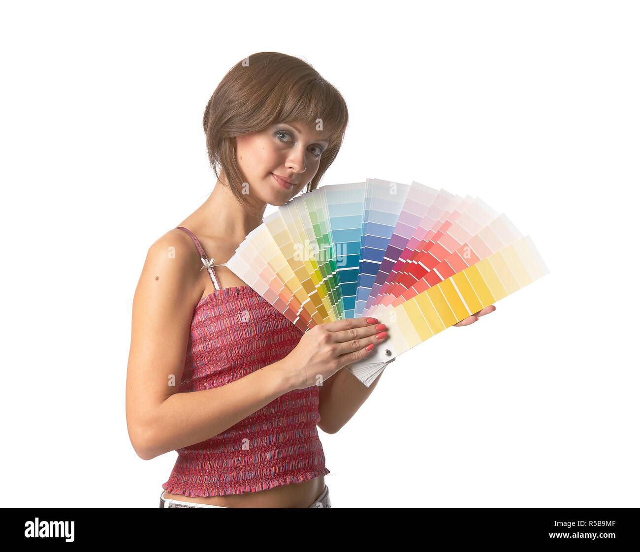 Female with palette Stock Photo - Alamy