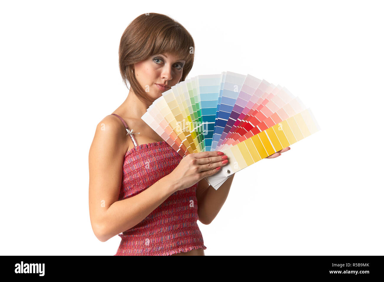 Female with palette Stock Photo - Alamy