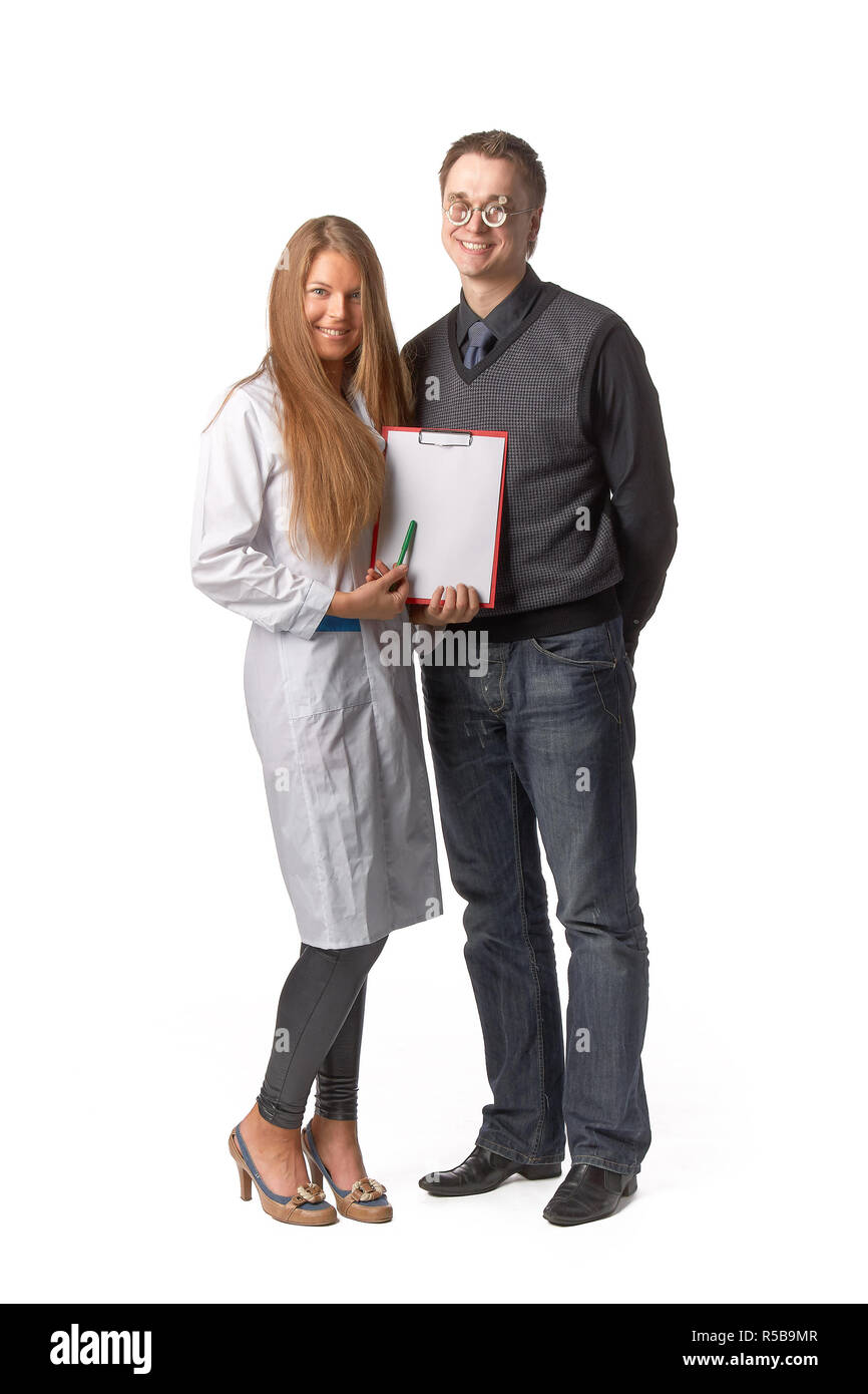 Woman eye doctor test Cut Out Stock Images & Pictures - Alamy