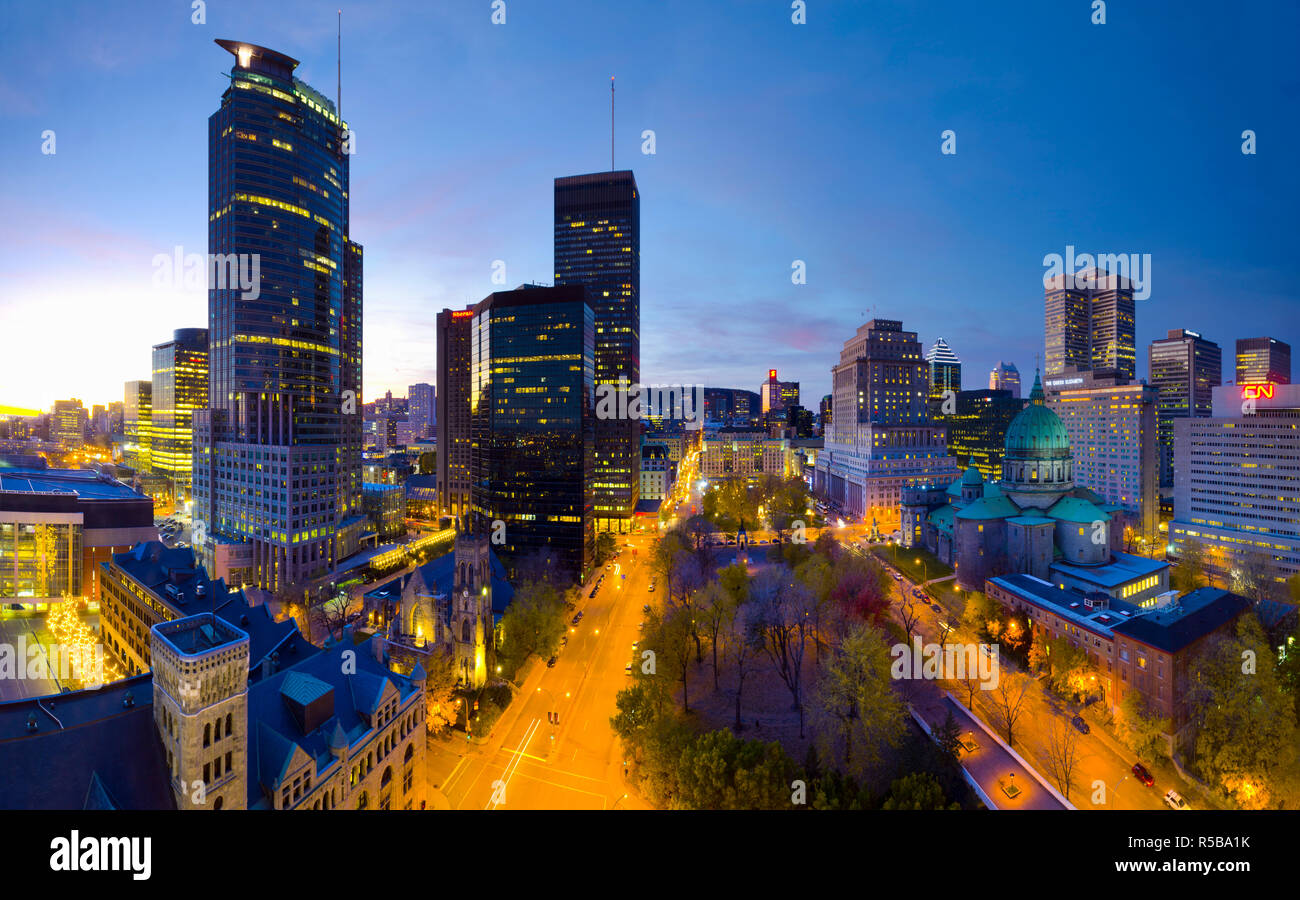 Canada, Quebec, Montreal, Place du Canada and Dorchester Square ...