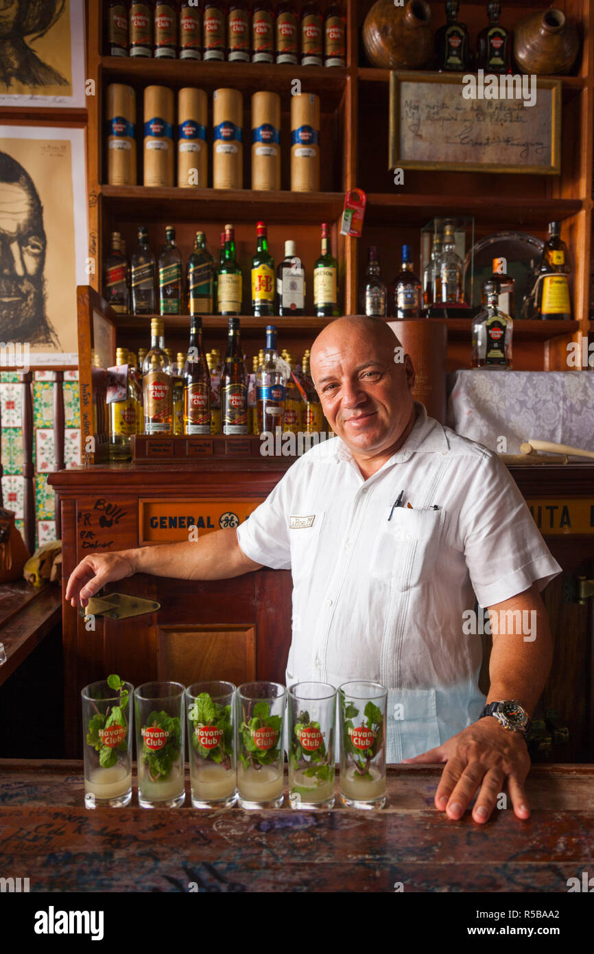 Cuba, Havana, Havana Vieja, La Bodeguita del Medio, birthplace of the ...