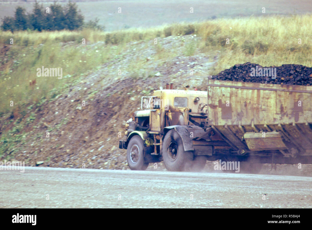Coal Hauling Truck on Route #519. 07/1974 Stock Photo - Alamy
