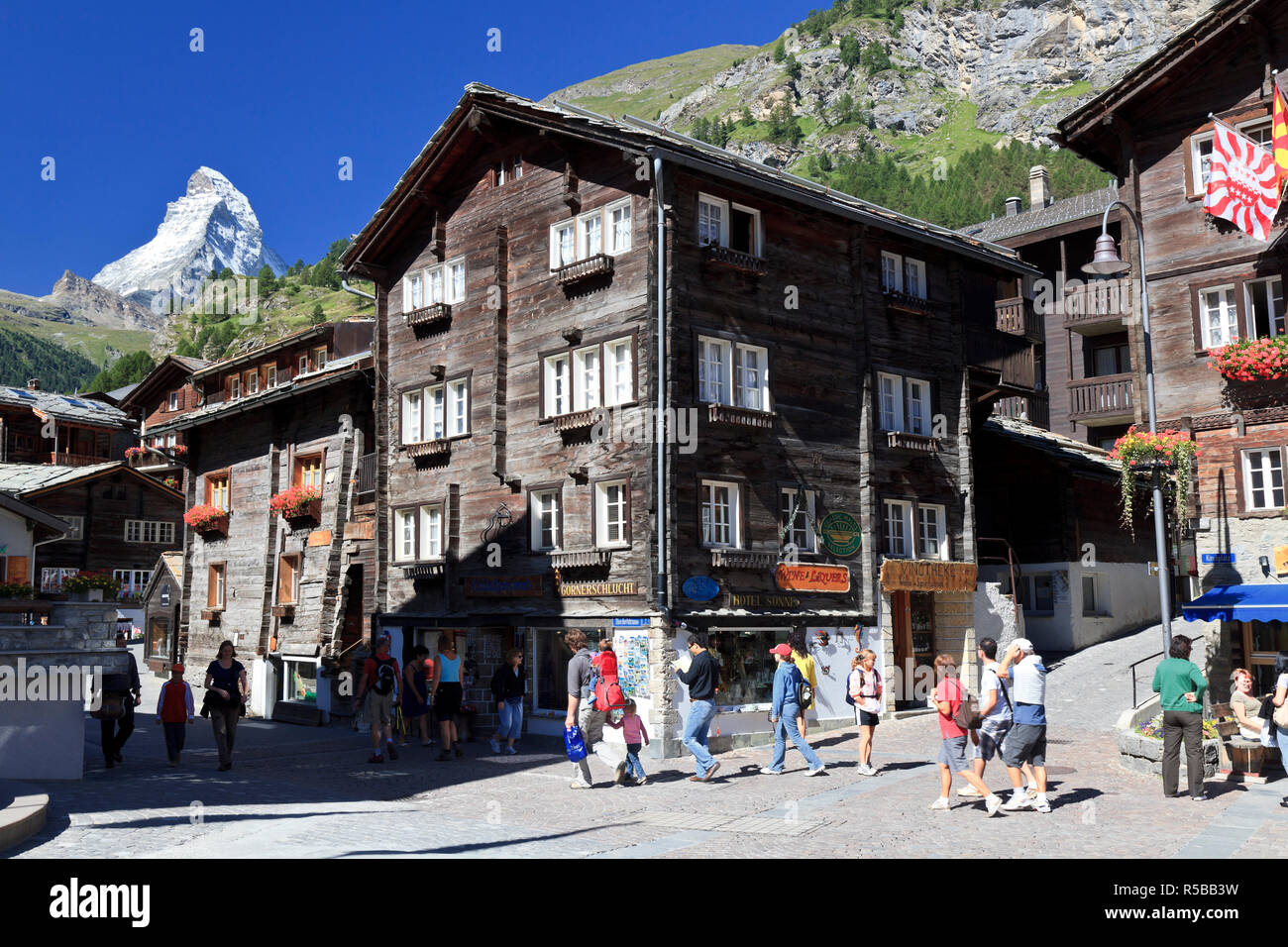 Switzerland valais zermatt old town hi-res stock photography and images ...