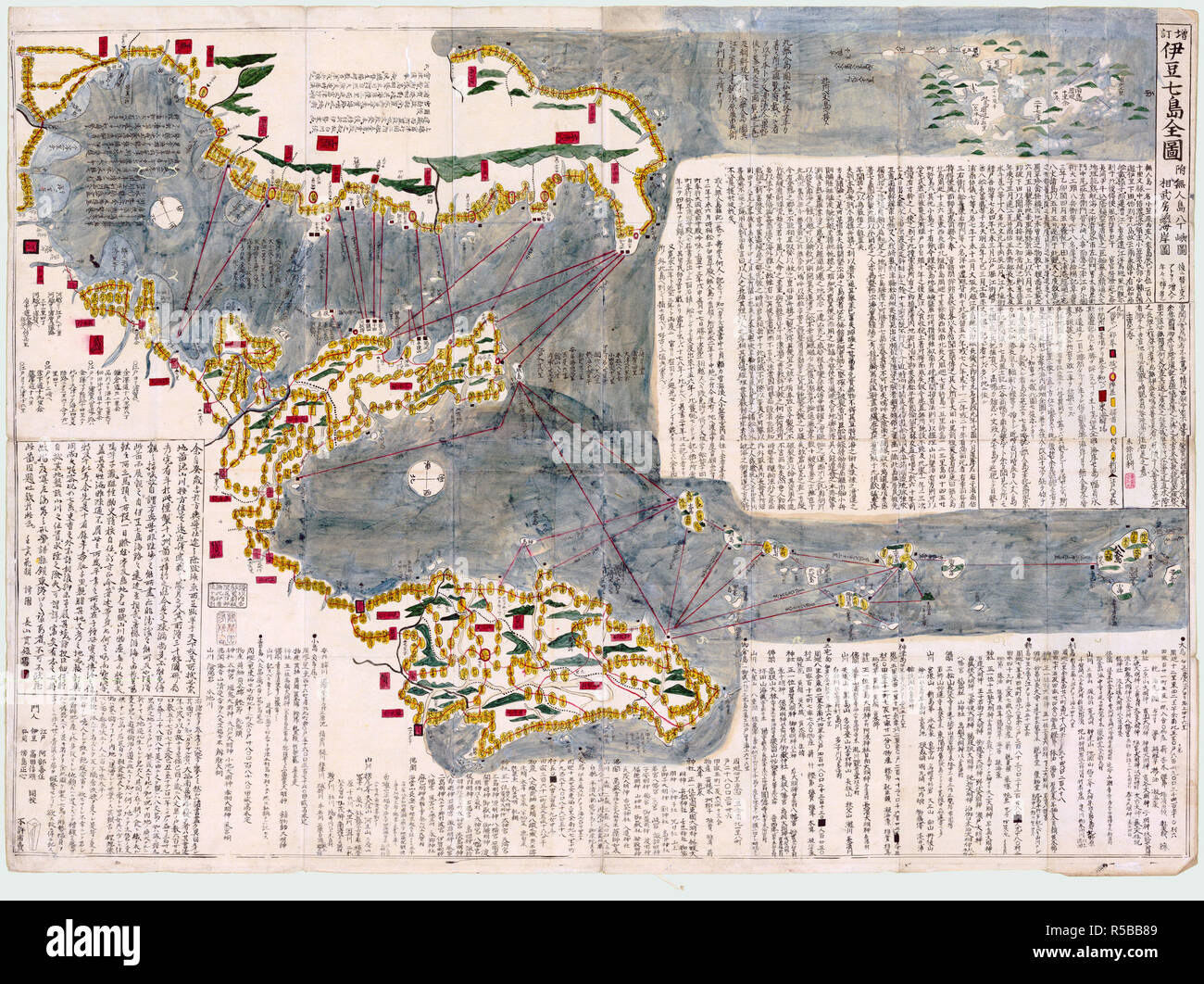 Revised and enlarged map of the Izu Seven Islands ca. 1842 Credit: UBC ...
