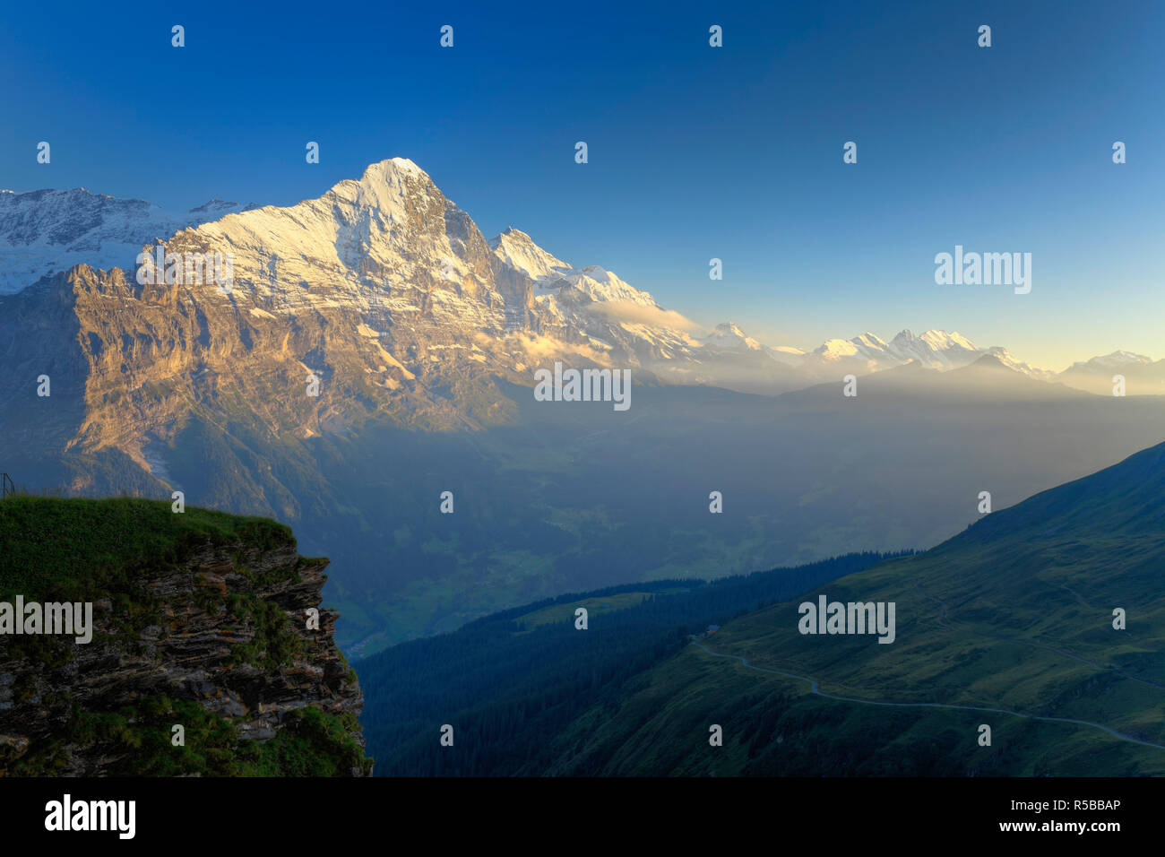 Switzerland, Bernese Oberland, Grindelwald, First, Mt Eiger Stock Photo ...