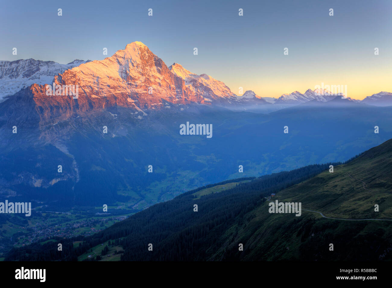 Switzerland, Bernese Oberland, Grindelwald, First, Mt Eiger Stock Photo ...