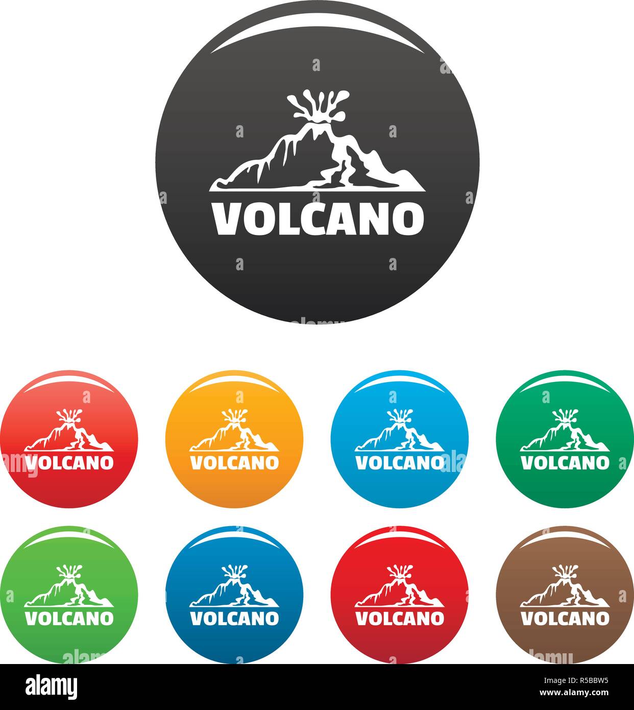 Big volcano erupting Stock Vector Images - Alamy