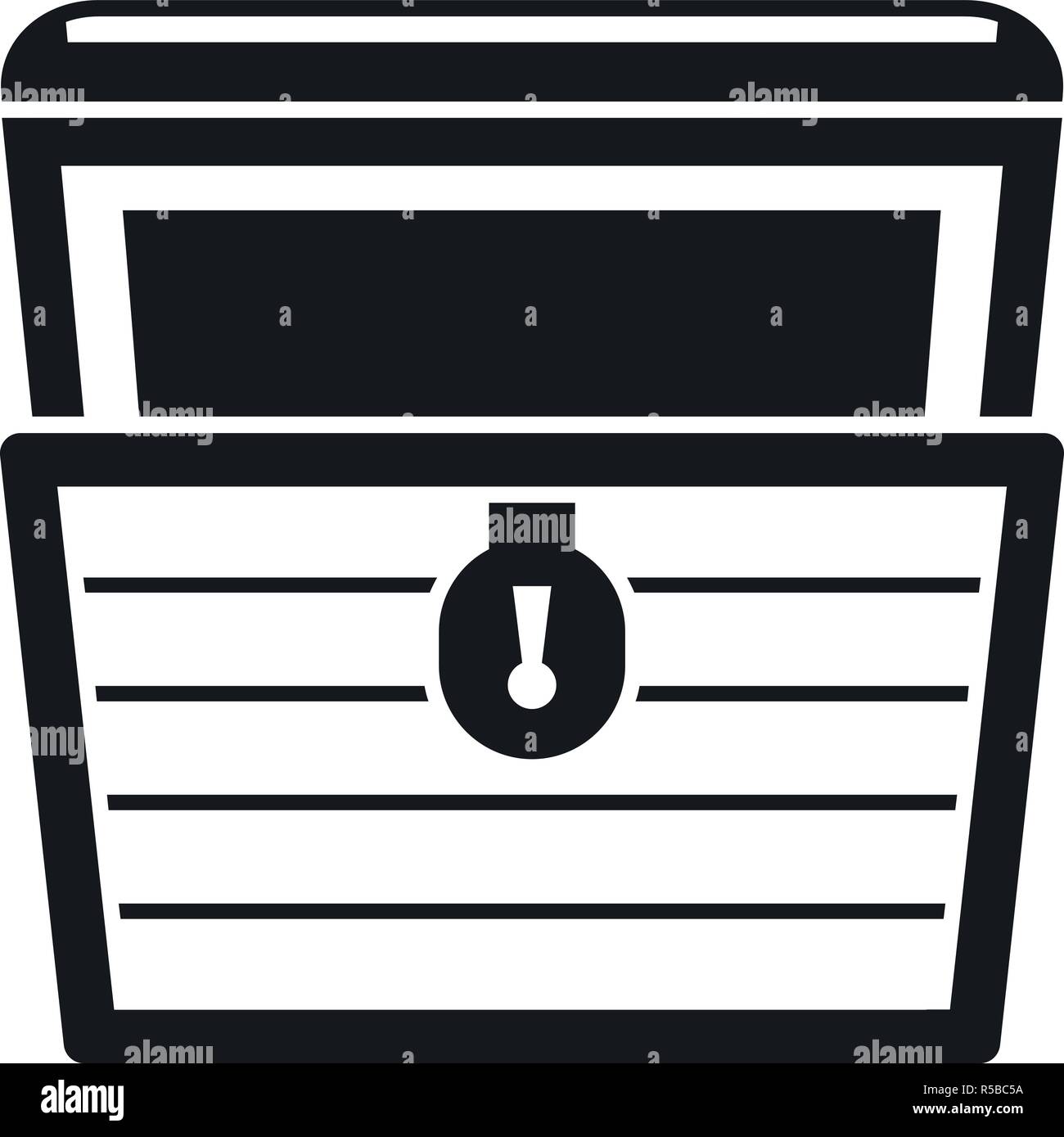 Open treasure chest icon. Simple illustration of open treasure chest ...