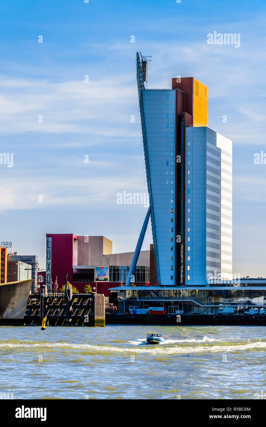 The modern architectural High Rise buildings at the Holland Amerika ...