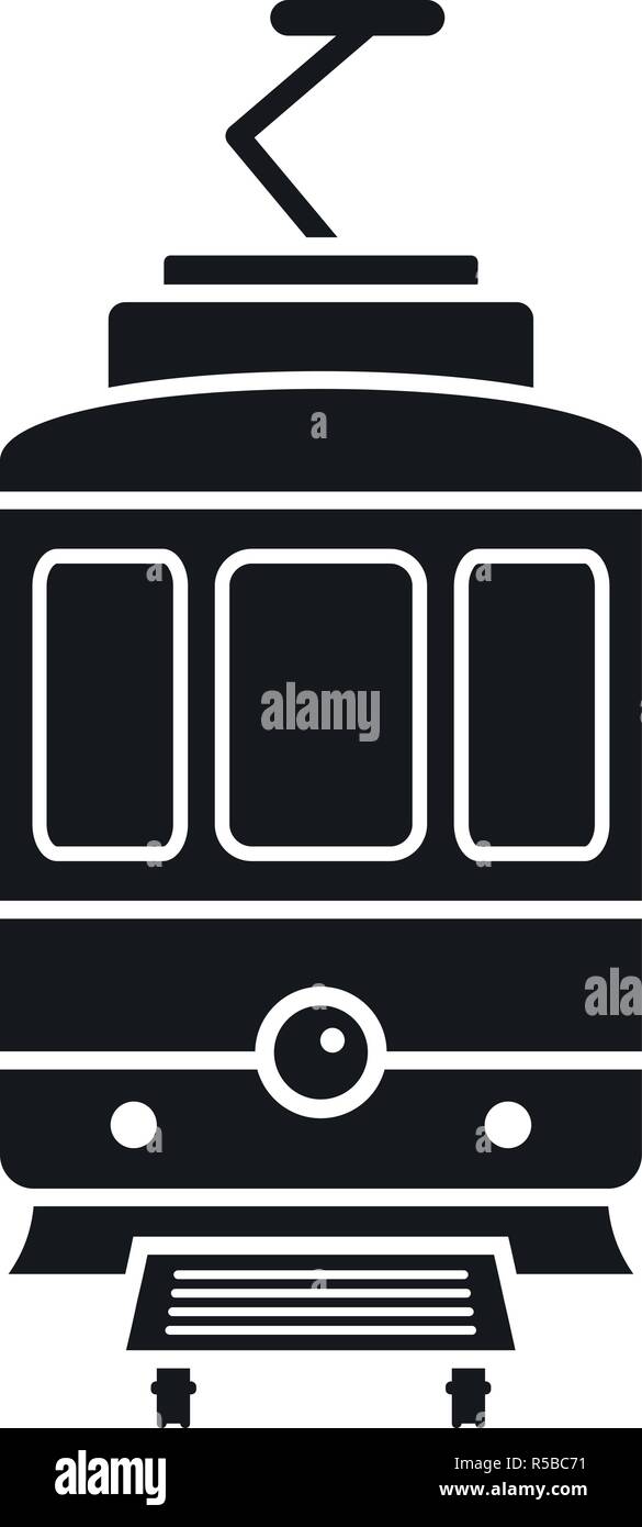 City tramcar icon. Simple illustration of city tramcar vector icon for ...