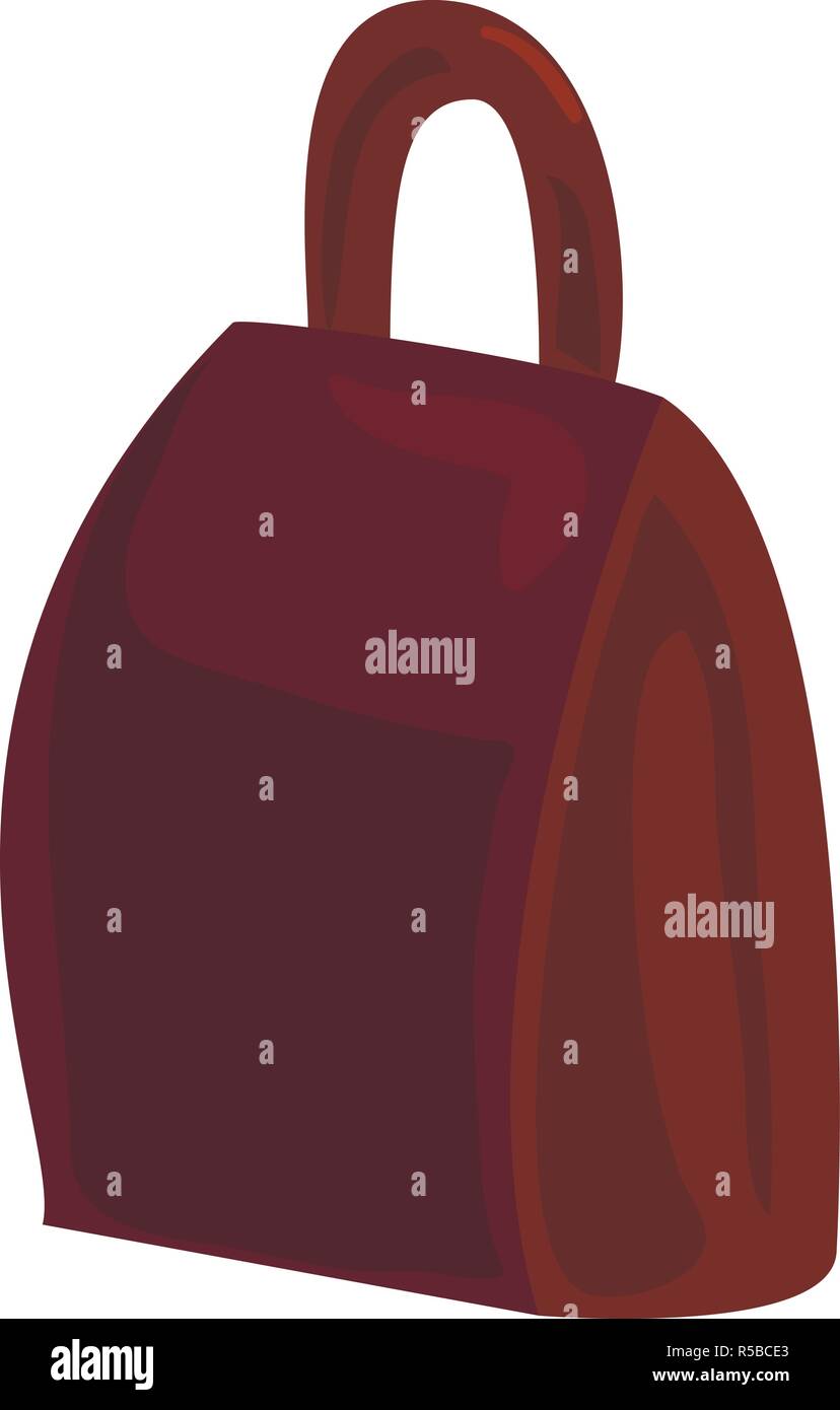 Brown backpack icon. Cartoon of brown backpack vector icon for web ...