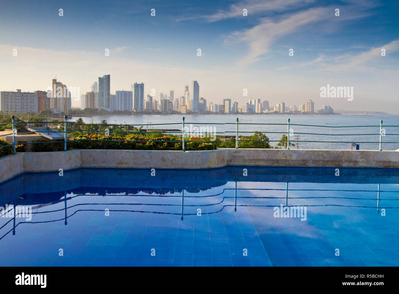 Colombia, Bolivar, Cartagena De Indias, Swimming pool of Hotel ...