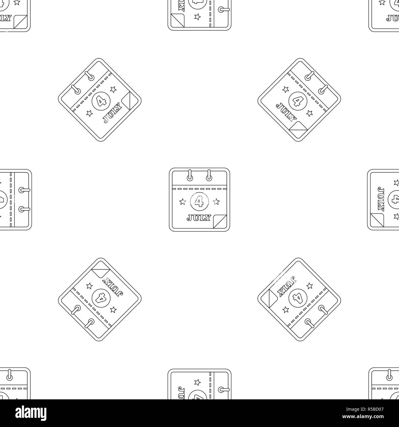 July calendar pattern seamless vector repeat geometric for any web ...