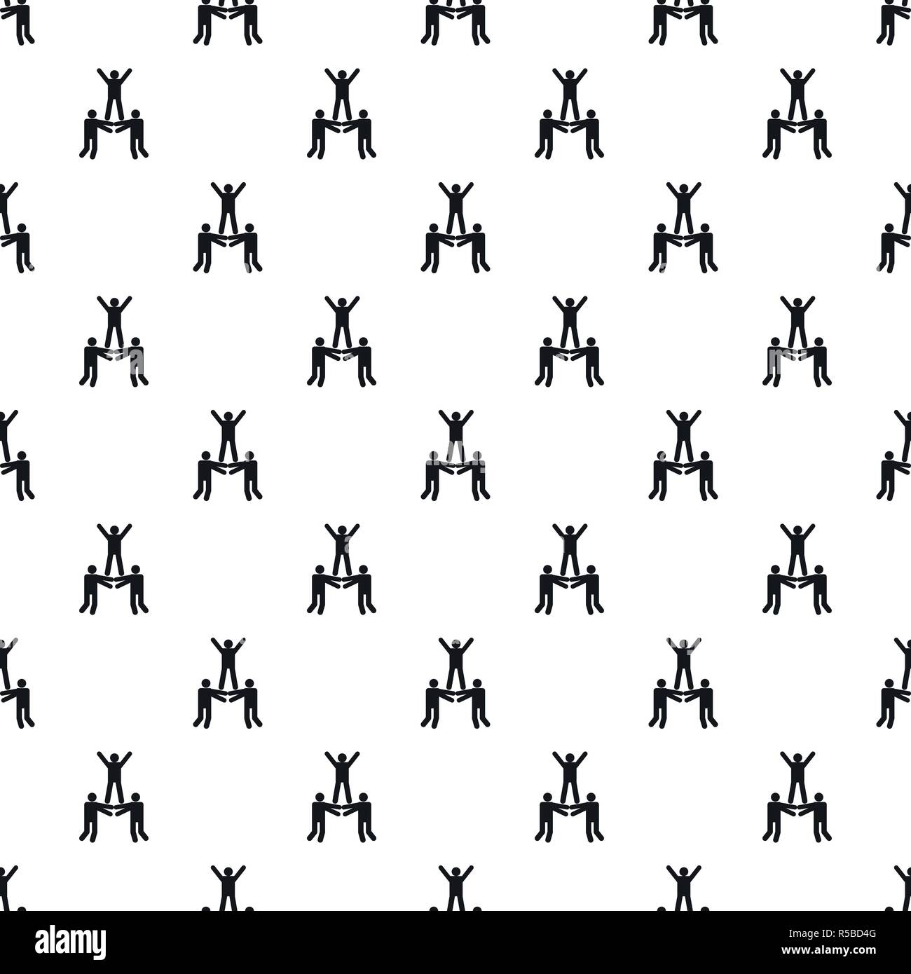 Happy teamwork pattern seamless vector repeat geometric for any web ...