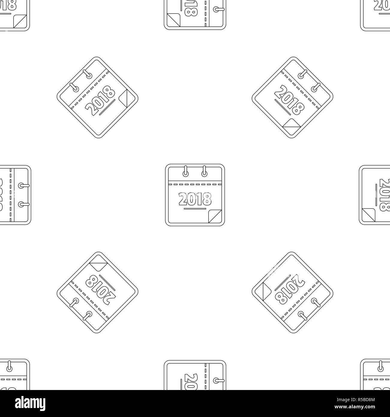 Year calendar pattern seamless vector repeat geometric for any web ...