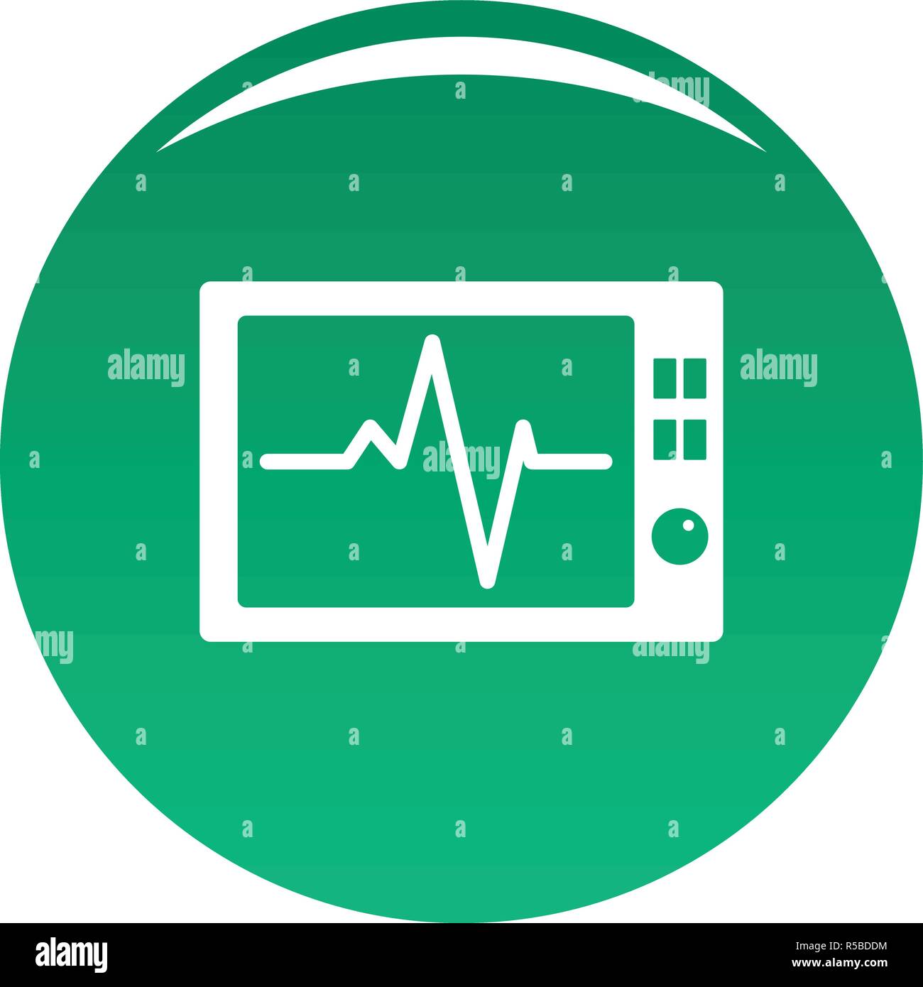 Ekg icon. Simple illustration of ekg vector icon for any design green ...