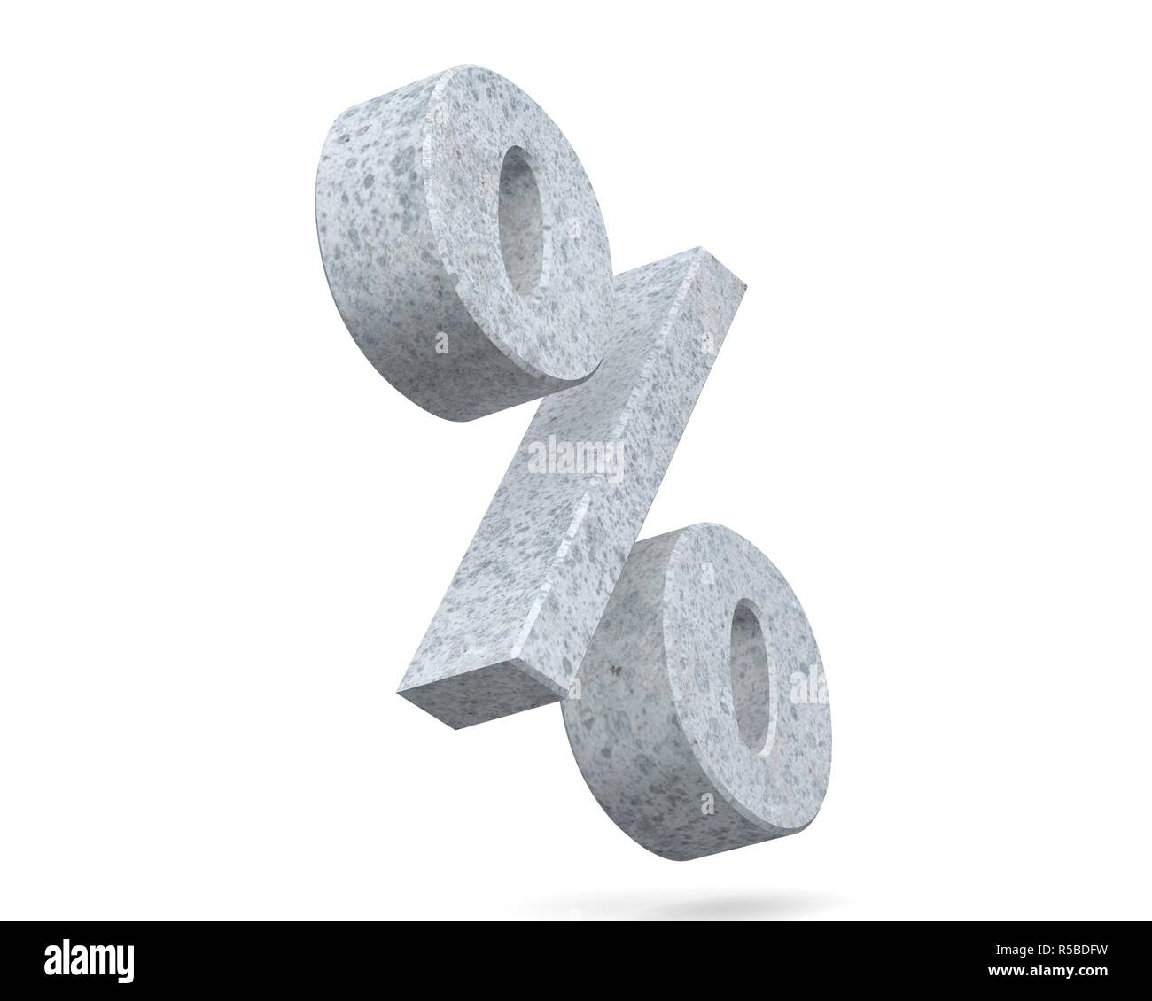 3D rendering concrete symbol - percent. 3D render Illustration Stock ...