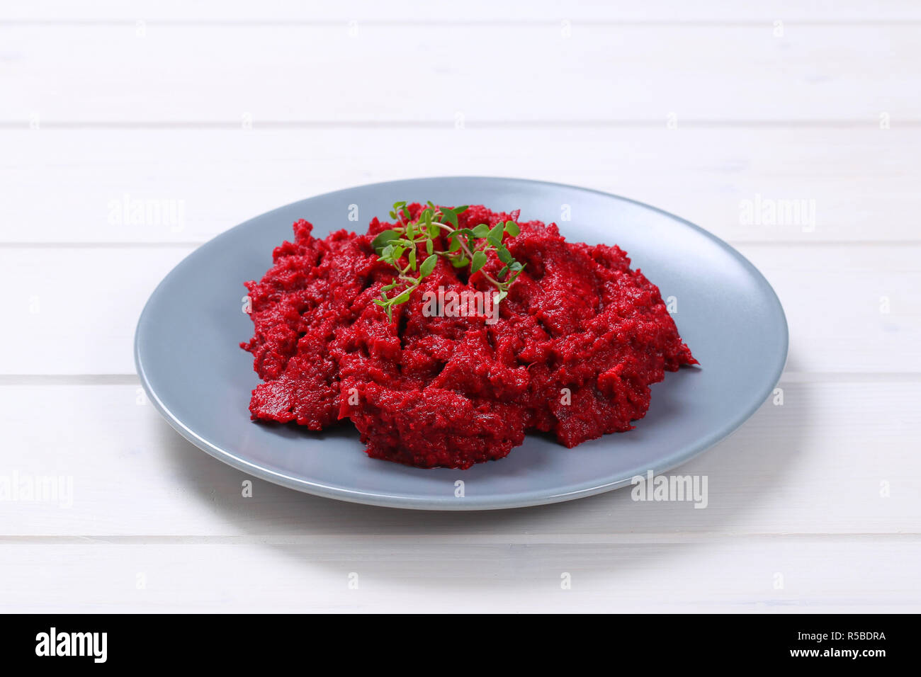 fresh beetroot puree Stock Photo - Alamy