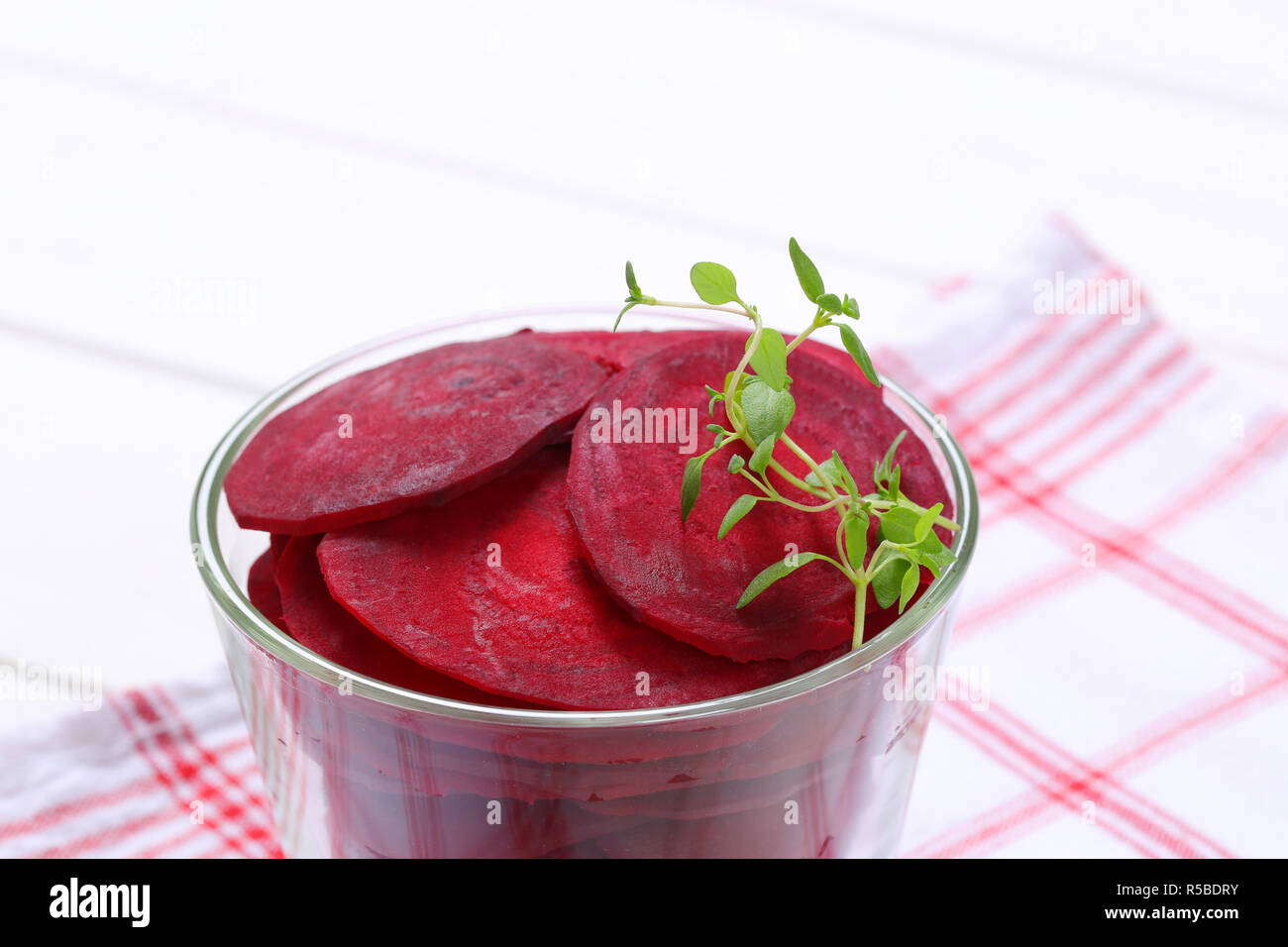 thin slices of beetroot Stock Photo - Alamy