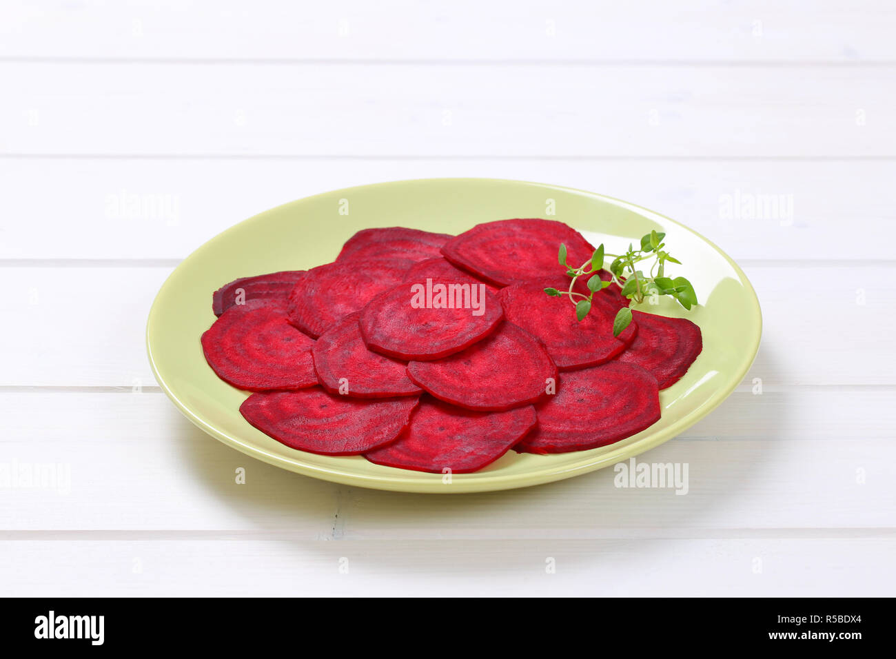 thin slices of beetroot Stock Photo - Alamy
