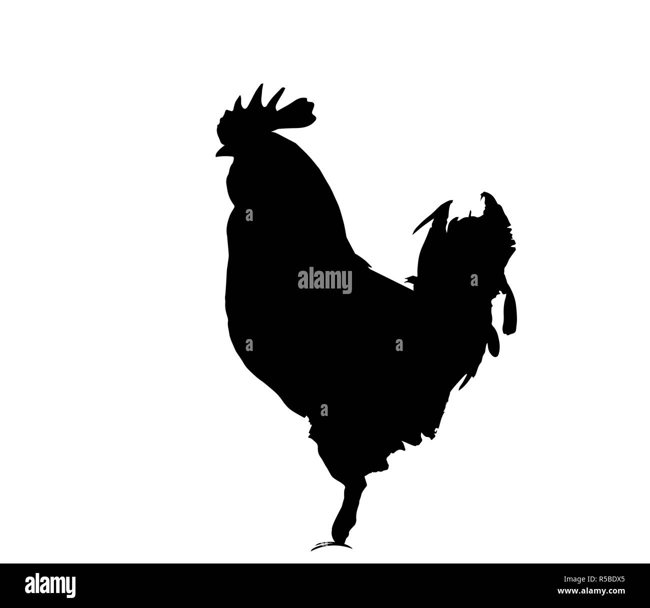 Simple Rooster Silhouette