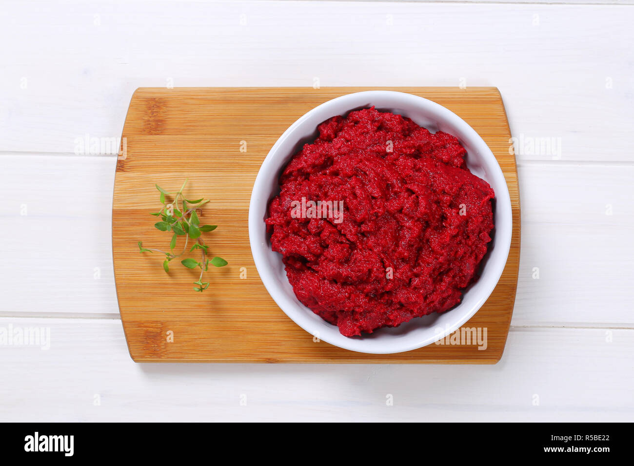 fresh beetroot puree Stock Photo - Alamy