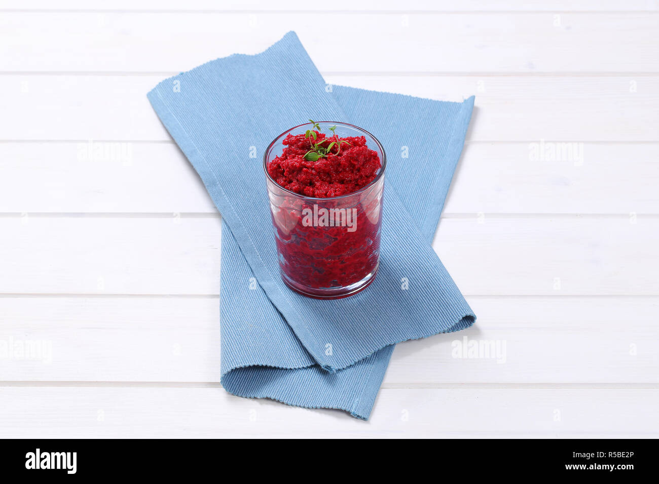 fresh beetroot puree Stock Photo - Alamy