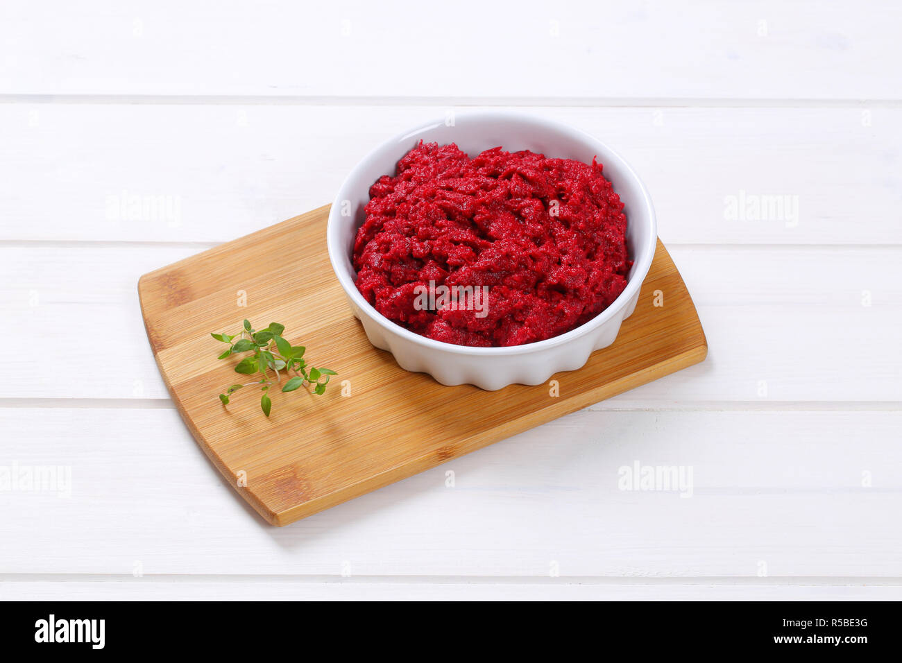 fresh beetroot puree Stock Photo - Alamy