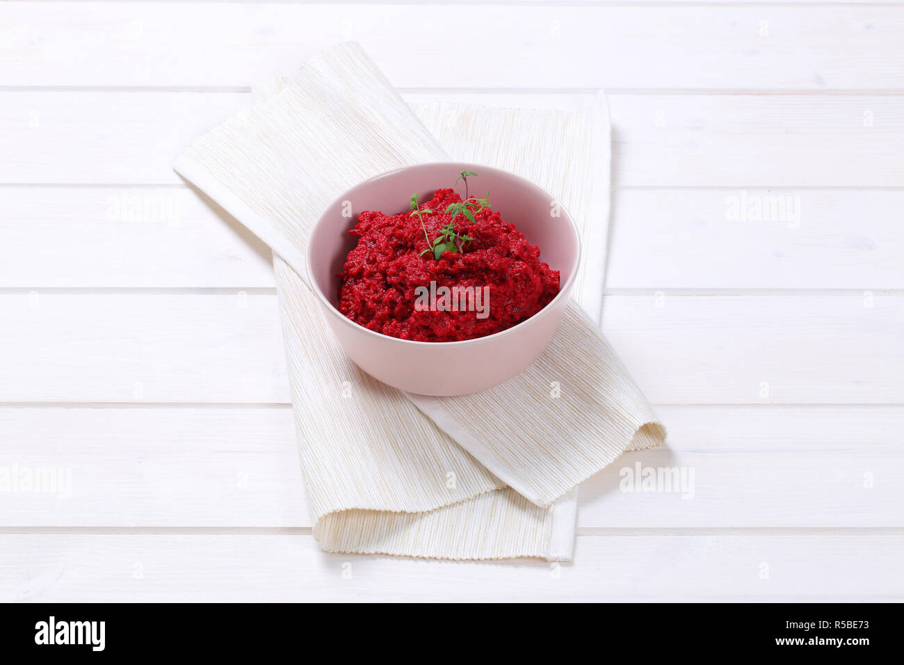 fresh beetroot puree Stock Photo - Alamy