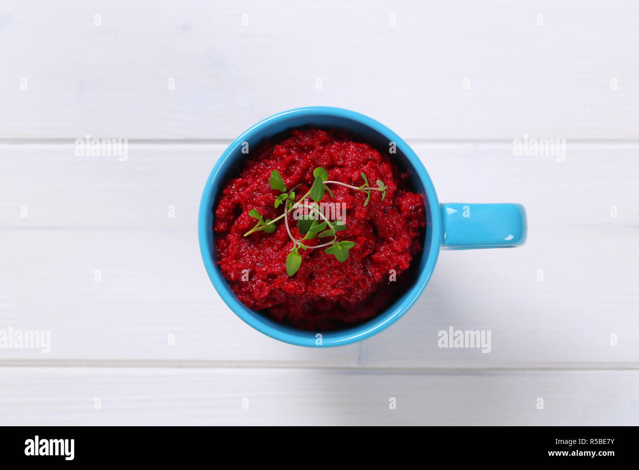 fresh beetroot puree Stock Photo - Alamy