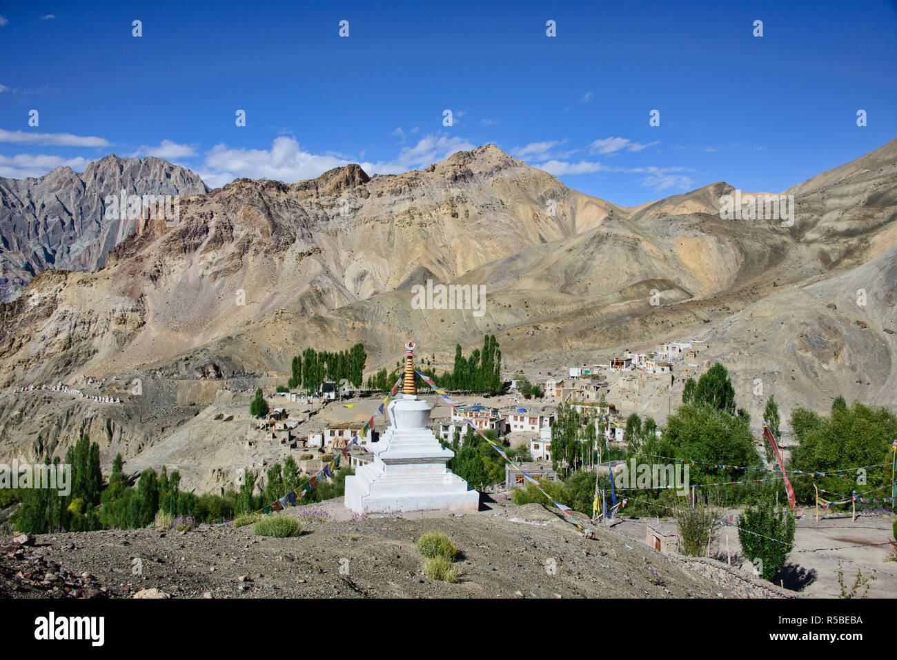 Beautiful village of Urtsi and the Ripchar Togpo Valley, Ladakh, India ...