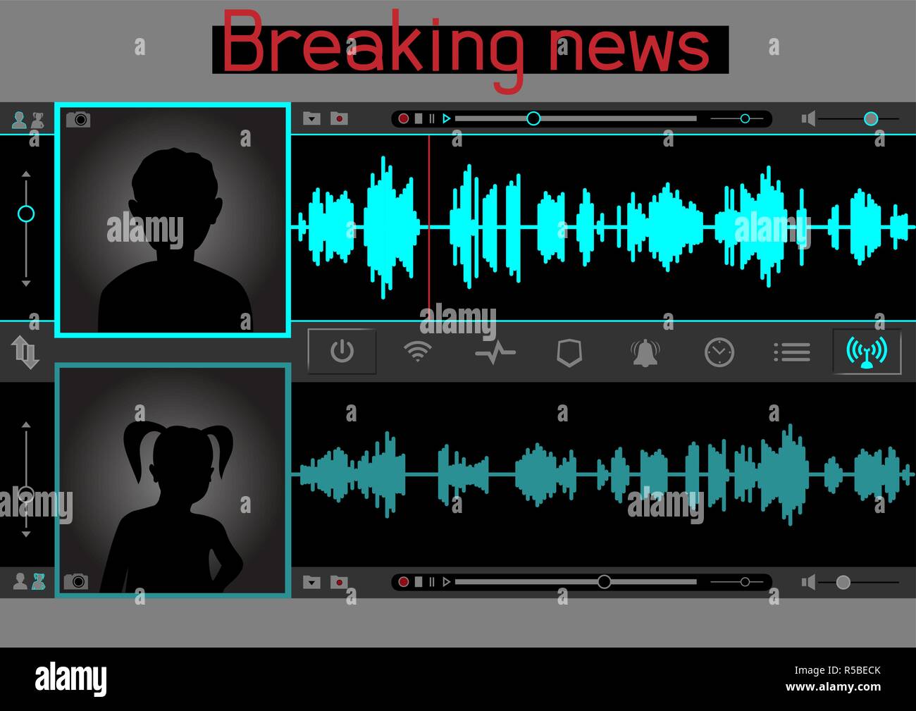 Voice message template set Stock Vector Images - Alamy