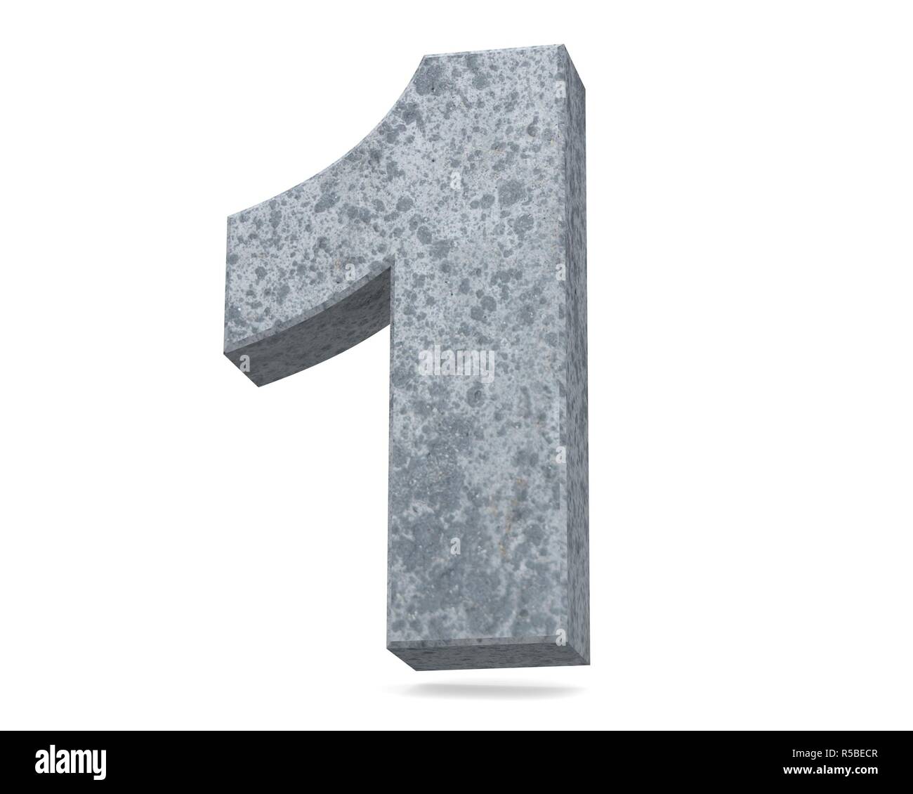 3D rendering concrete number 1 one. 3D render Illustration Stock Photo ...