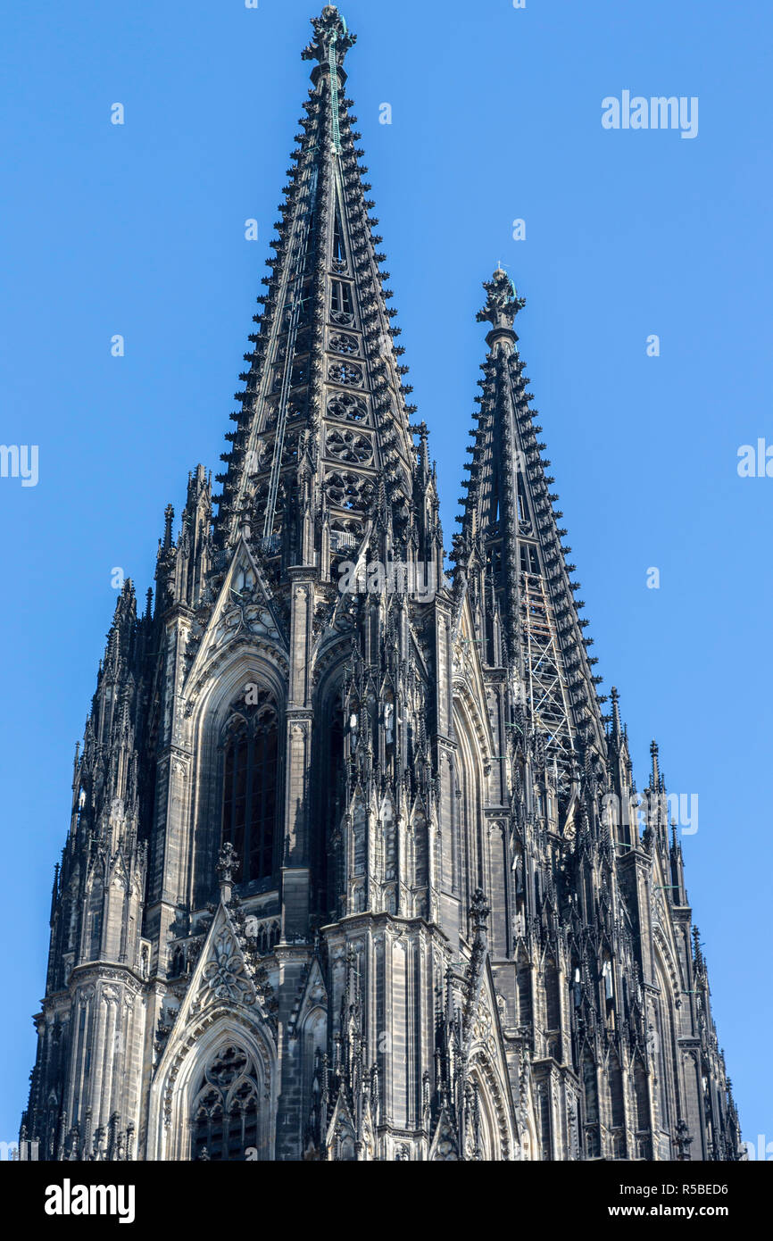 Cologne, Germany. Spires of the Cathedral of Cologne Stock Photo - Alamy