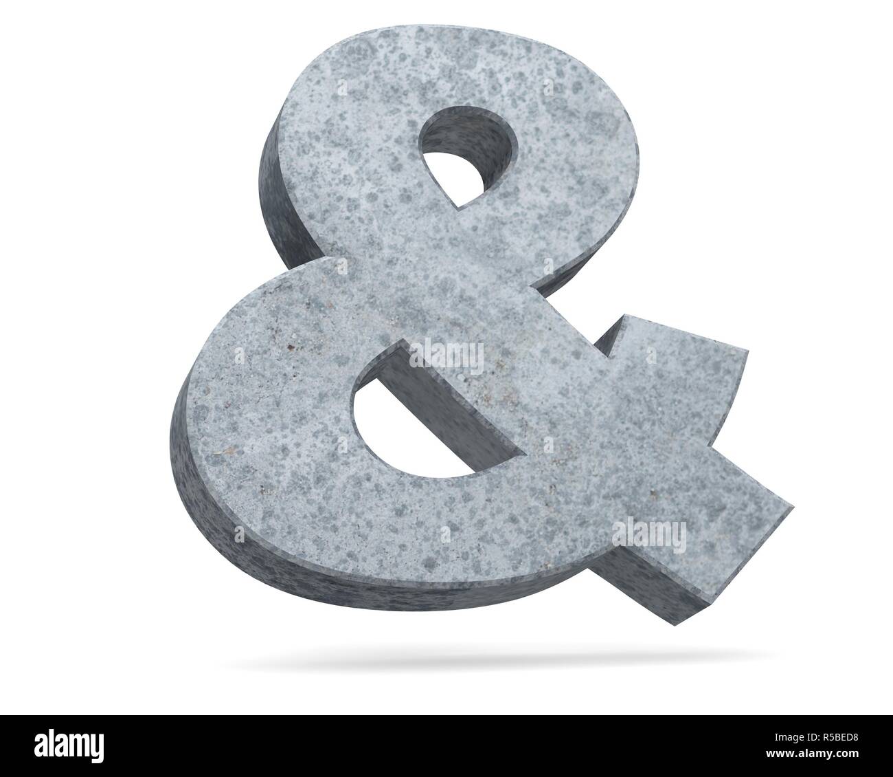 Concrete symbol - ampersand. 3D render Illustration Stock Photo - Alamy