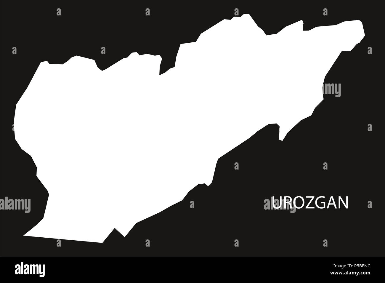 Urozgan Afghanistan map black inverted silhouette illustration Stock ...