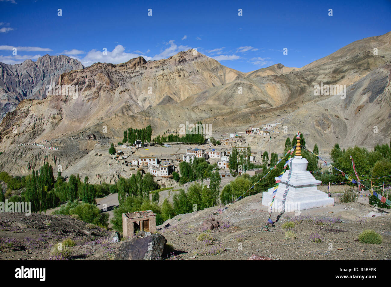 Beautiful village of Urtsi and the Ripchar Togpo Valley, Ladakh, India ...