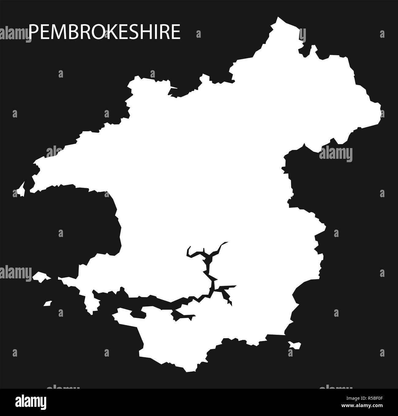 Map of pembrokeshire hi-res stock photography and images - Alamy
