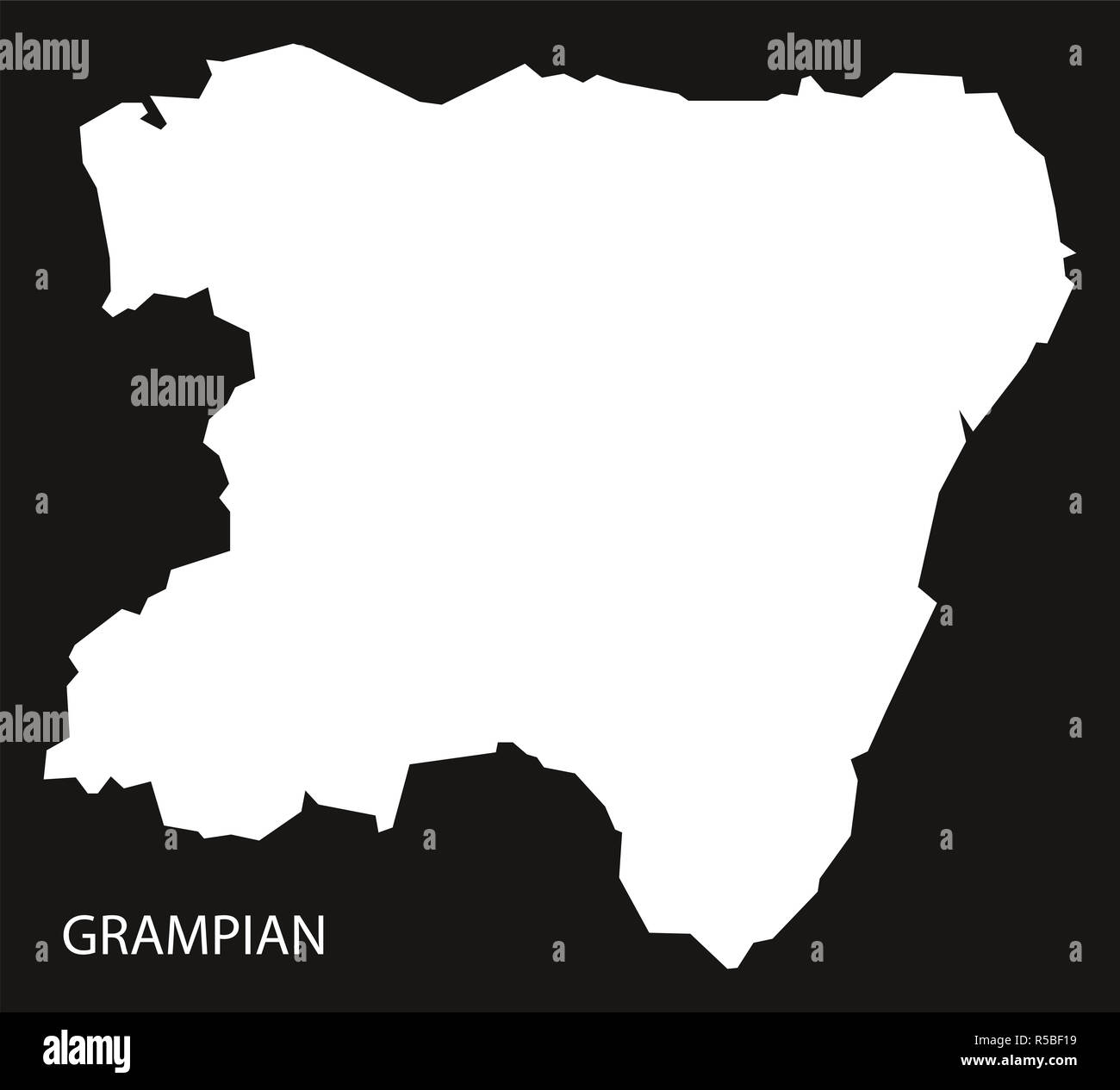 Grampian map hi-res stock photography and images - Alamy