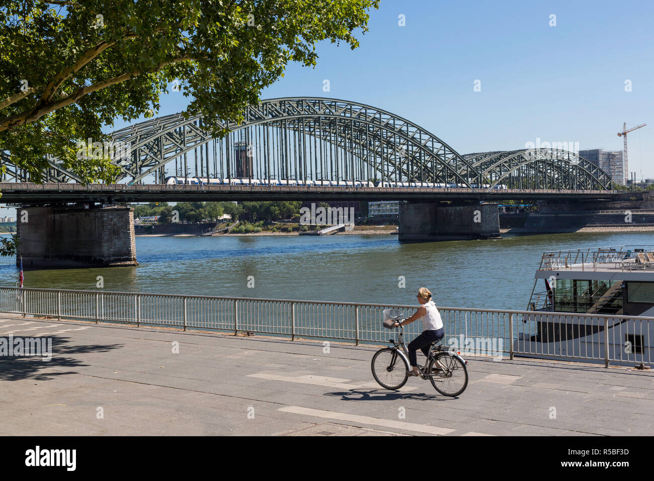 Cologne, Germany. Hohenzollern Bridge over the Rhine, a Railway and ...