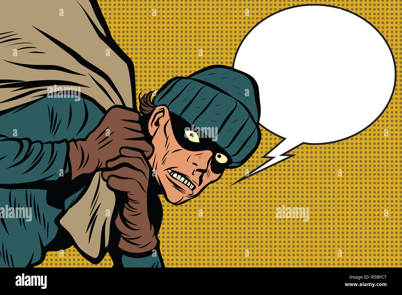 Bank robber comic hi-res stock photography and images - Alamy