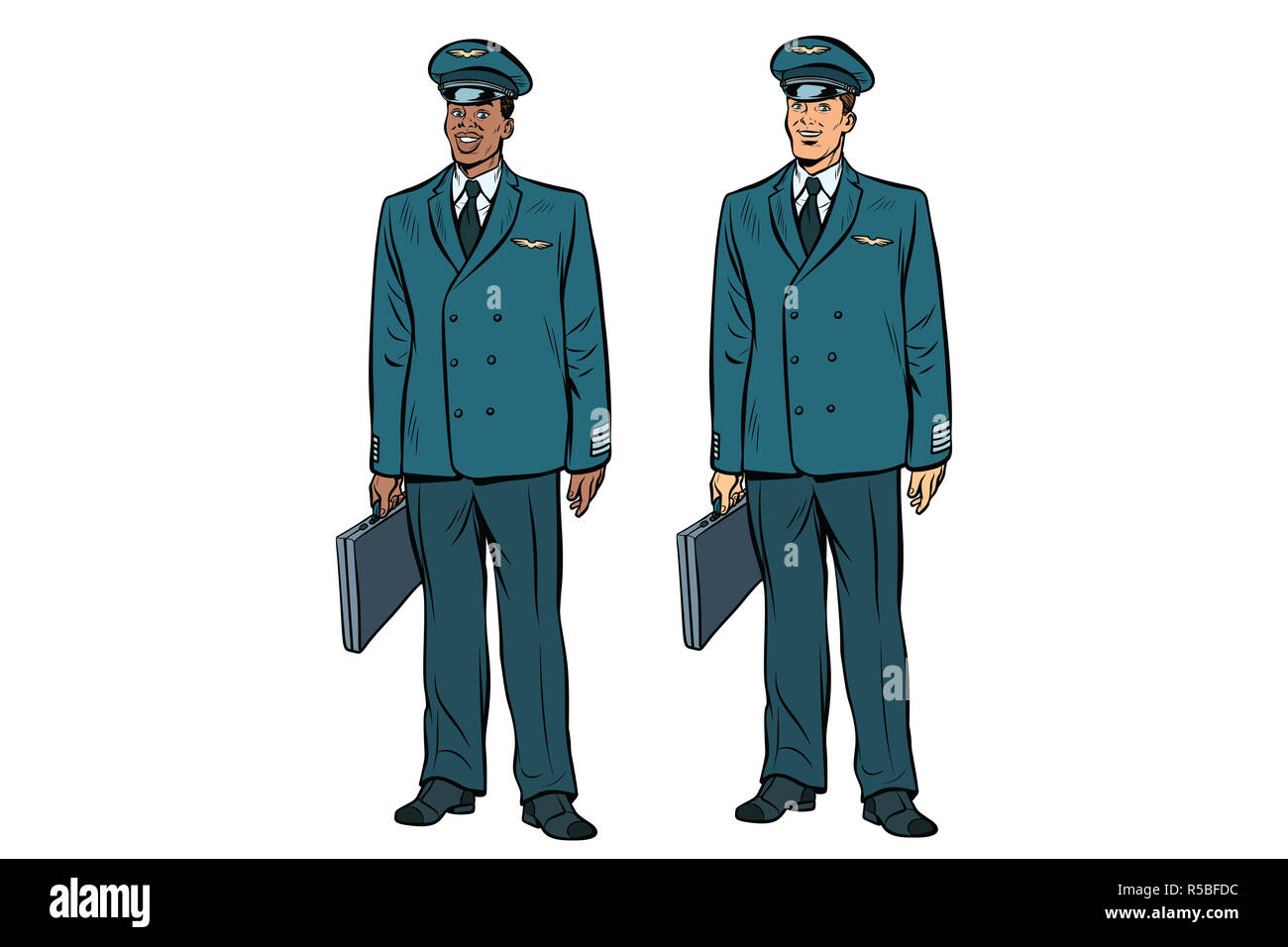 African american airline pilot hi-res stock photography and images - Alamy