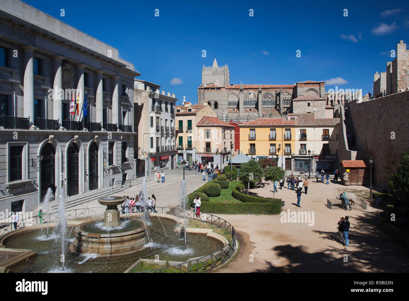 Spain, Castilla y Leon Region, Avila Province, Avila, Plaza Adolfo ...