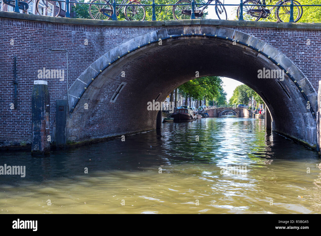 Amsterdam, The Netherlands. View of the Seven Bridges Canal from the ...