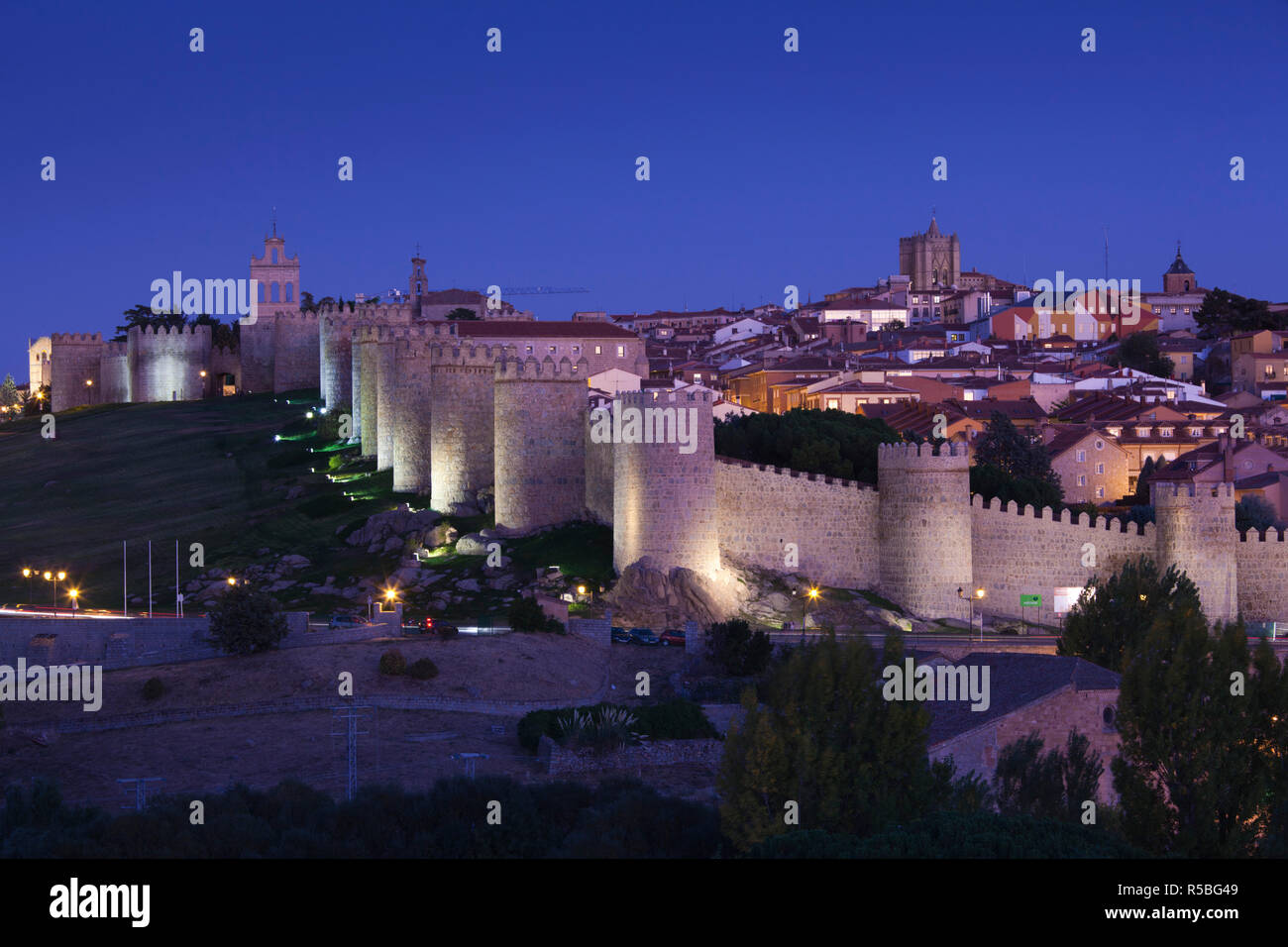 Spain, Castilla y Leon Region, Avila Province, Avila, Las Murallas ...