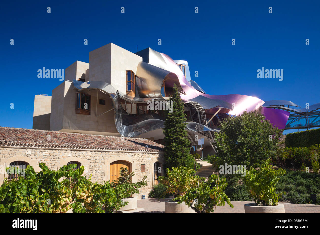 Spain, La Rioja Area, Alava Province, Elciego, Hotel Marques de Riscal ...