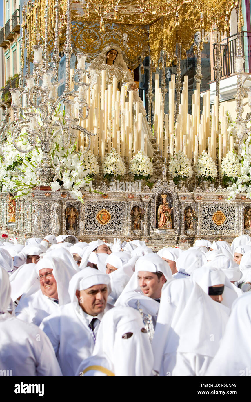 Semana Santa, (Holy Week) celebrations, Malaga, Andalucia, Spain Stock ...