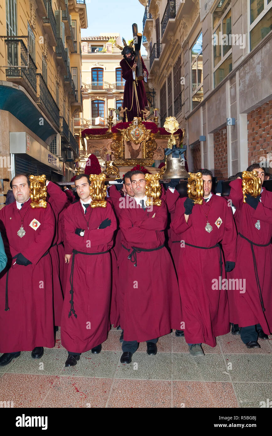 Semana Santa, (Holy Week) celebrations, Malaga, Andalucia, Spain Stock ...