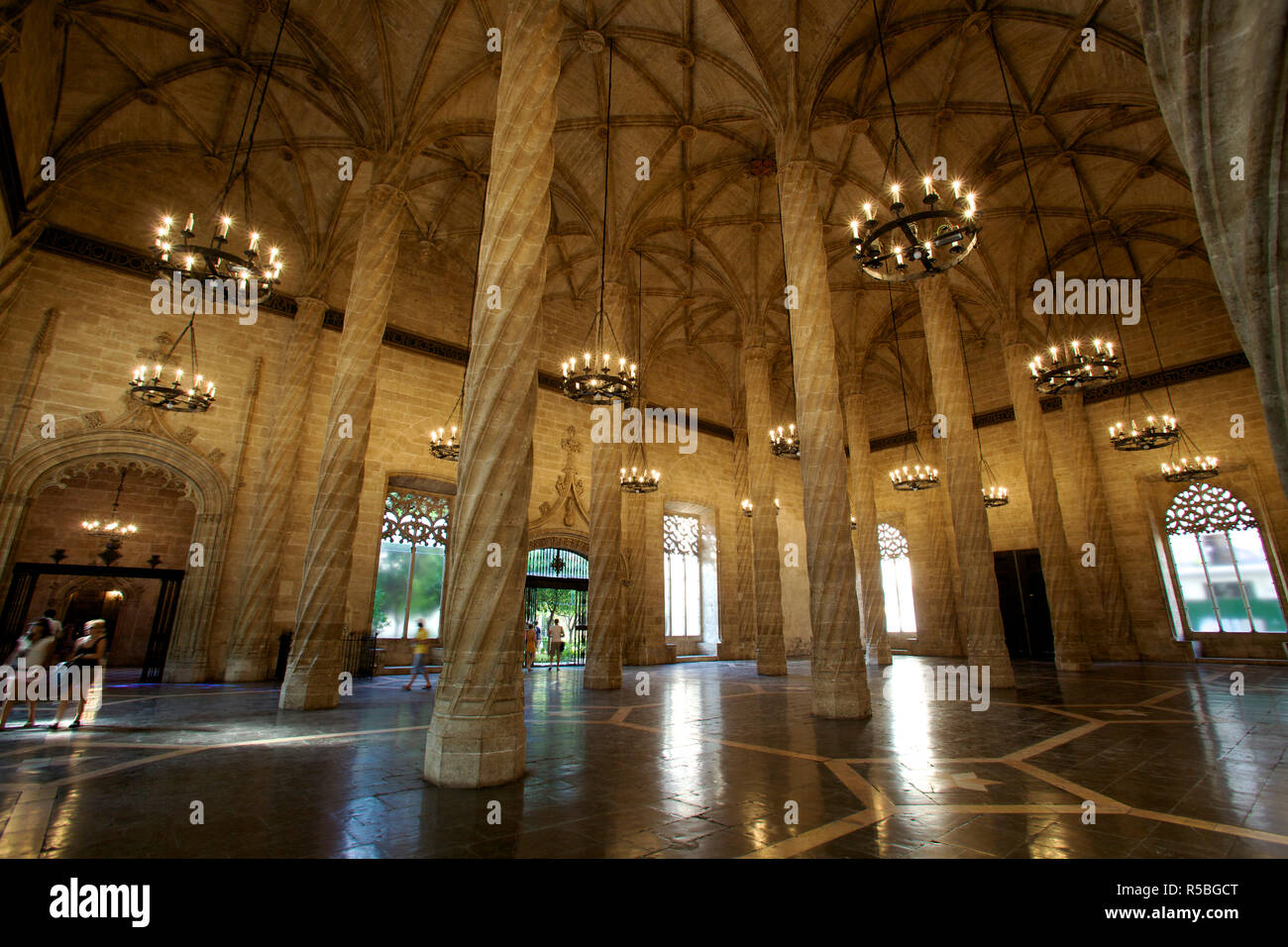 Interior of La Lonja de la Seda, Valencia, Spain Stock Photo - Alamy